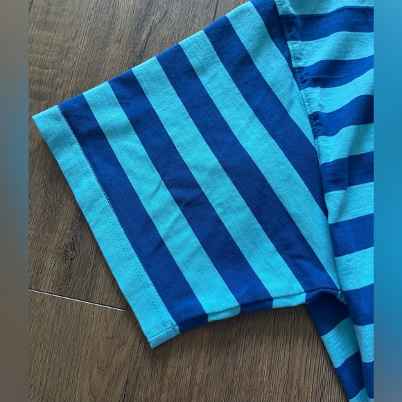 Hello Kitty | Tops | Hello Kitty Hylandpreowned Xl Blue Striped Short ...
